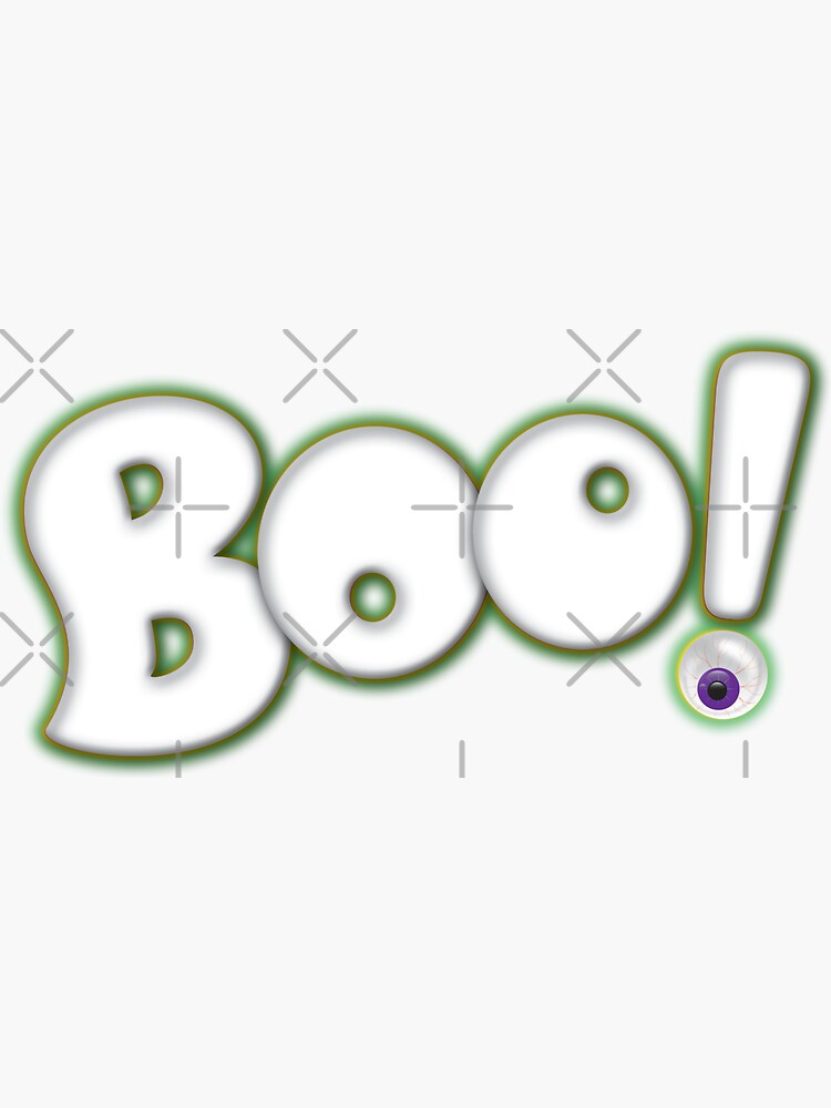 "Cartoon Bold Hand Lettering 'Boo' Halloween Typography - with purple ...