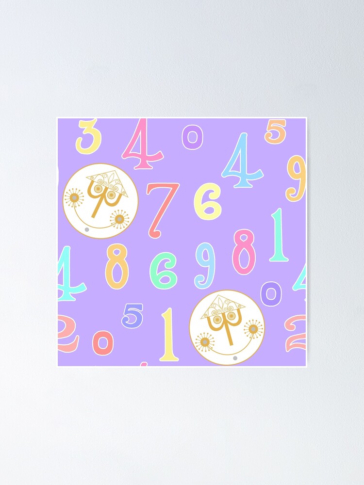 "Small World Numbers Purple" Poster for Sale by DesignByFairies | Redbubble