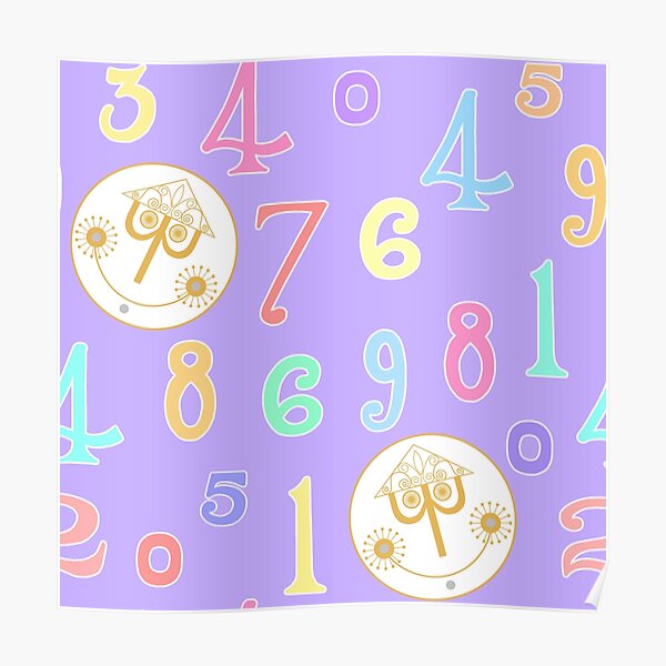 "Small World Numbers Purple" Poster for Sale by DesignByFairies | Redbubble