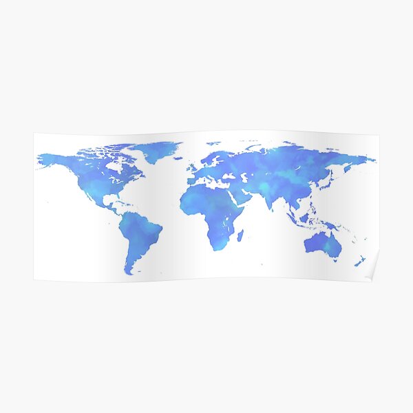 "Blue Marble world map " Poster for Sale by adaba | Redbubble
