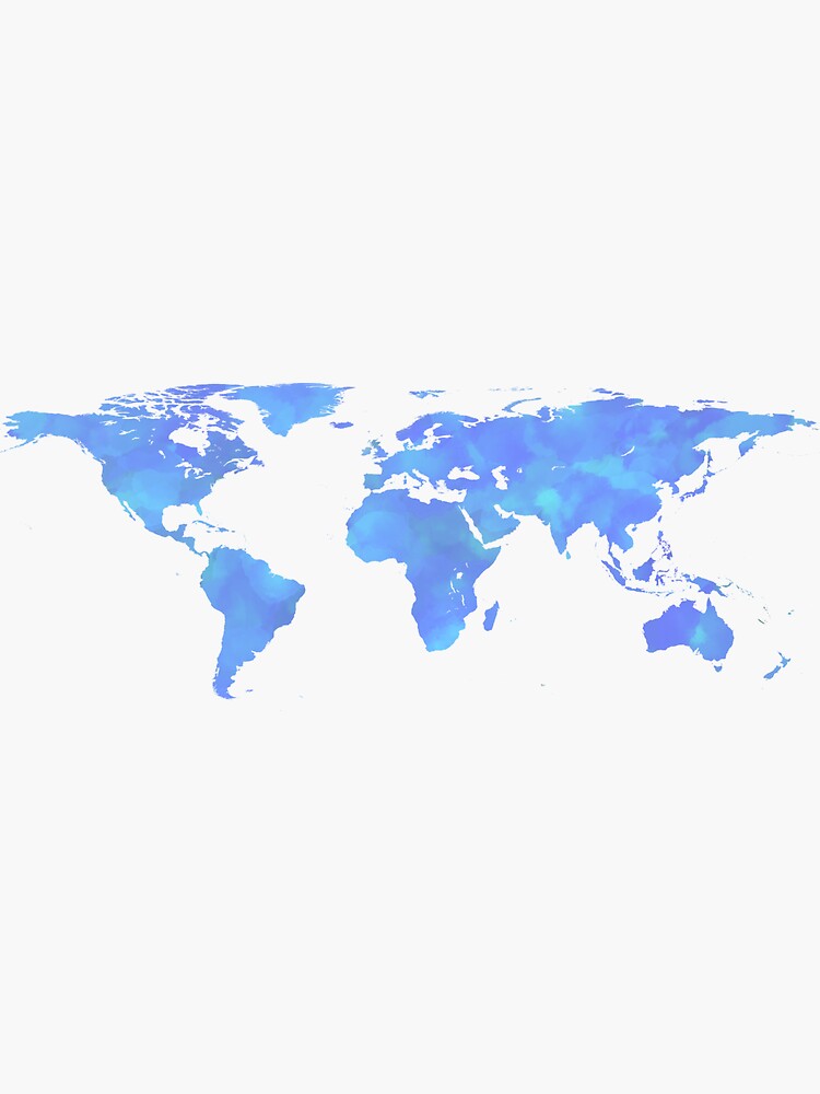 "Blue Marble world map " Sticker for Sale by adaba | Redbubble
