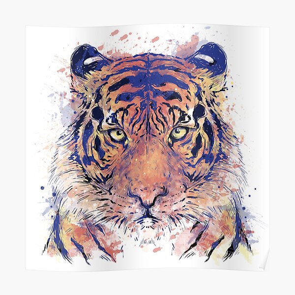 "Chromatic Tiger" Poster for Sale by xMorfina | Redbubble