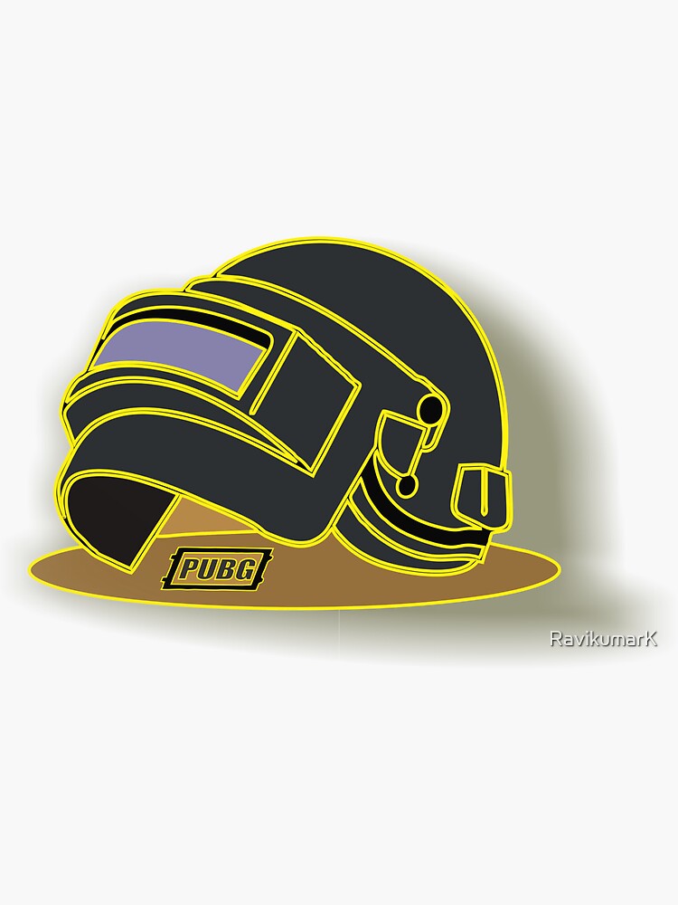 "Pubg helmet logo" Sticker for Sale by RavikumarK | Redbubble