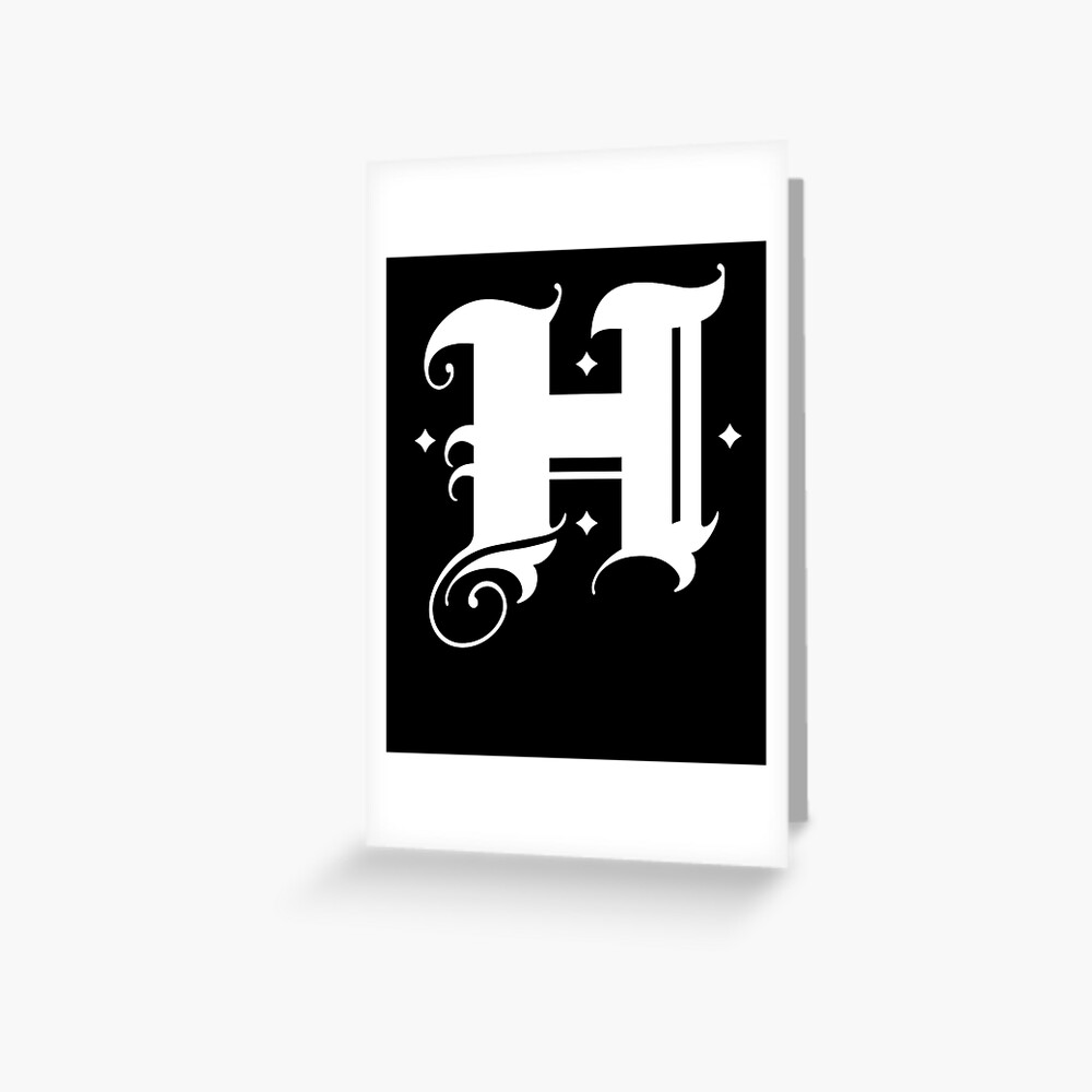 "Letter H Cool Vintage Design Gift" Greeting Card for Sale by ...