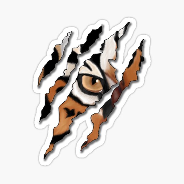 Tiger Scratch Stickers | Redbubble