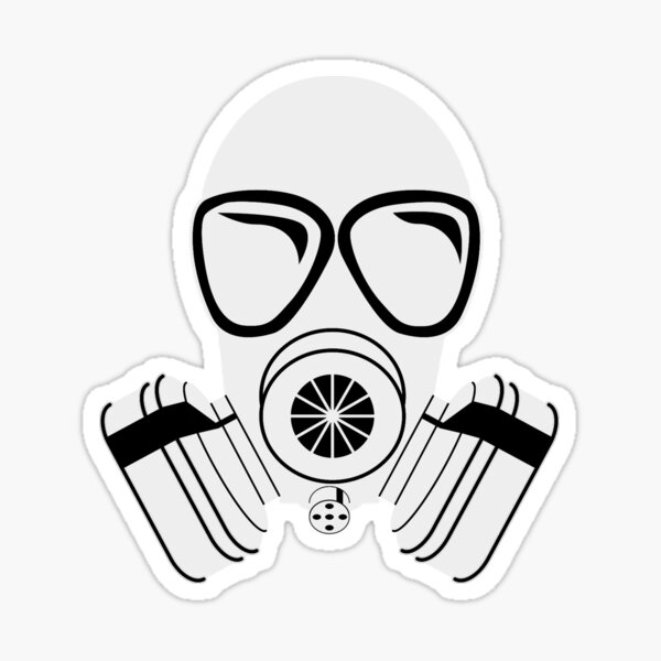 "Gas Mask" Sticker by fraseria | Redbubble