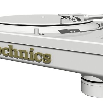 "Technics Deck Gold Logo" Sticker for Sale by Giles | Redbubble