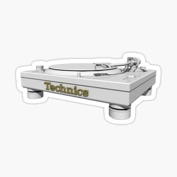"Technics Deck Gold Logo" Sticker by Giles | Redbubble