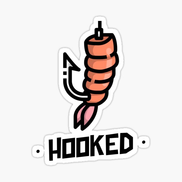 "Hooked" Sticker for Sale by Concavestudio | Redbubble