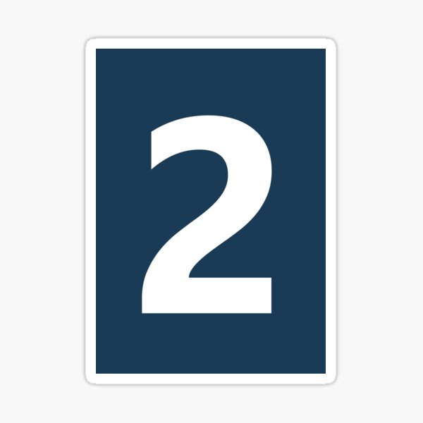 "Number 2" Sticker by FootballArcade | Redbubble