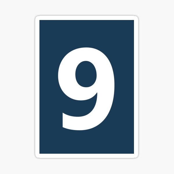 "Number 9" Sticker by FootballArcade | Redbubble
