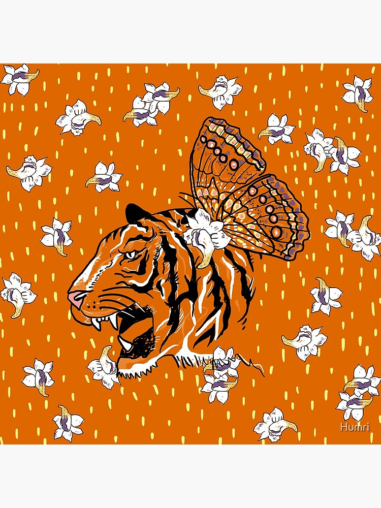 Póster «Tigresa, tigre de bengala real, mariposa, projapoti, baghini ...