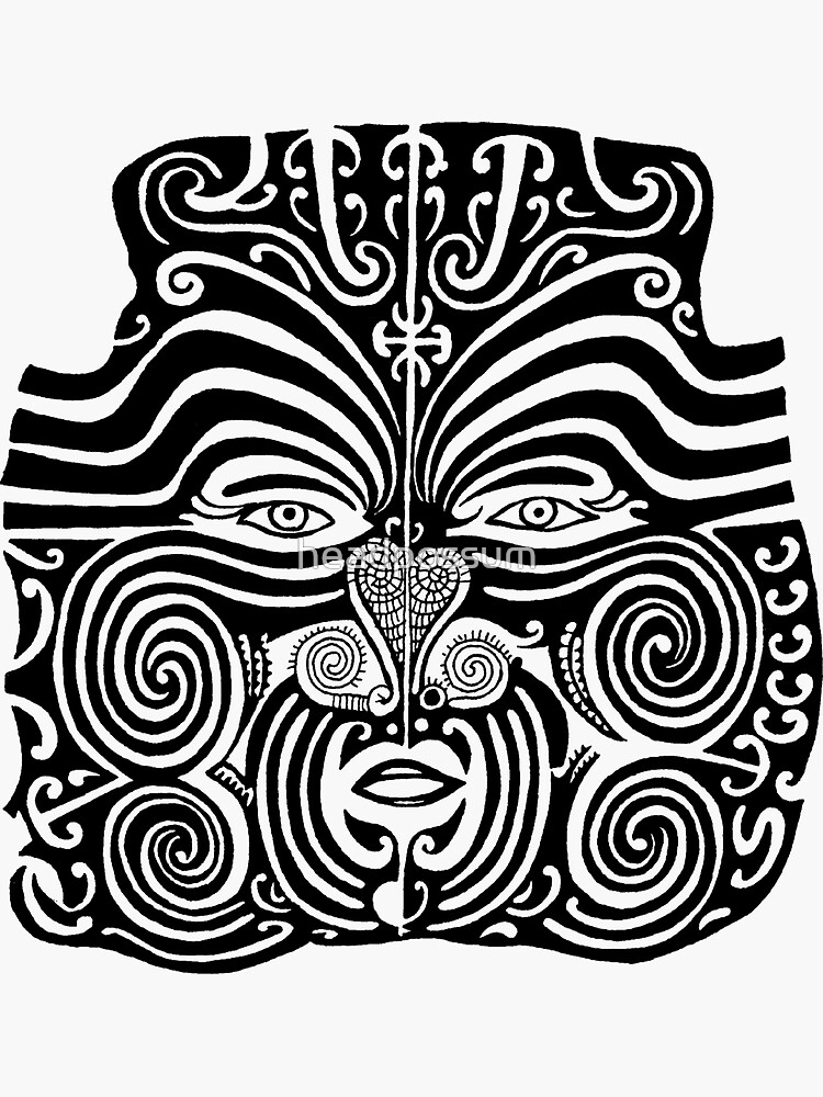 "Maori Moko design" Sticker for Sale by headpossum | Redbubble