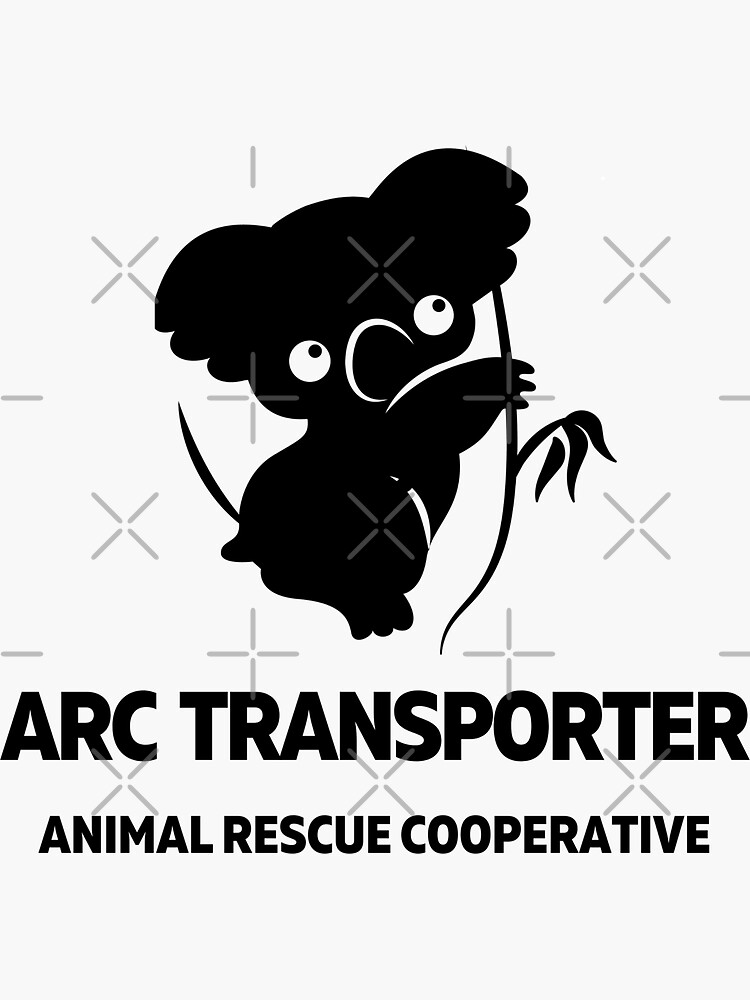 "Katie the Koala - ARC Transporter Team" Sticker by AnimalRescuers ...
