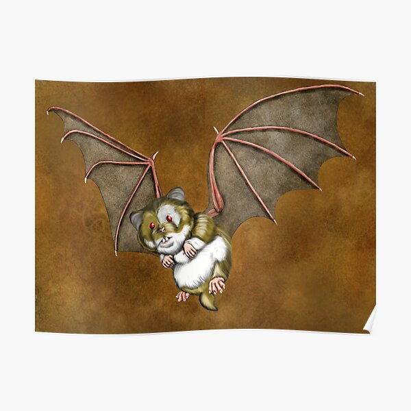 "Beware the vampire hamster" Poster by ChaostheRed | Redbubble