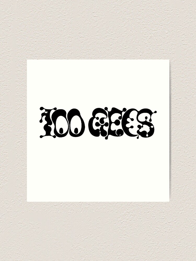 "100 gecs text logo" Art Print by IdiotOnline | Redbubble