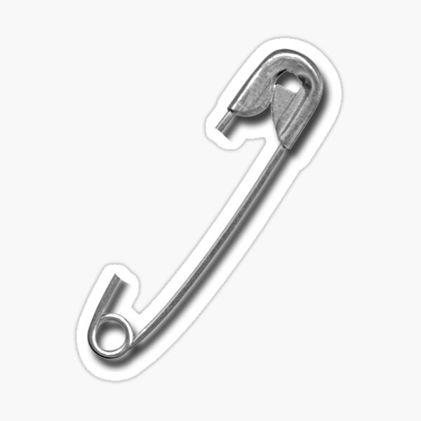 "Safety Pin Art " Sticker for Sale by WibbleDesign | Redbubble