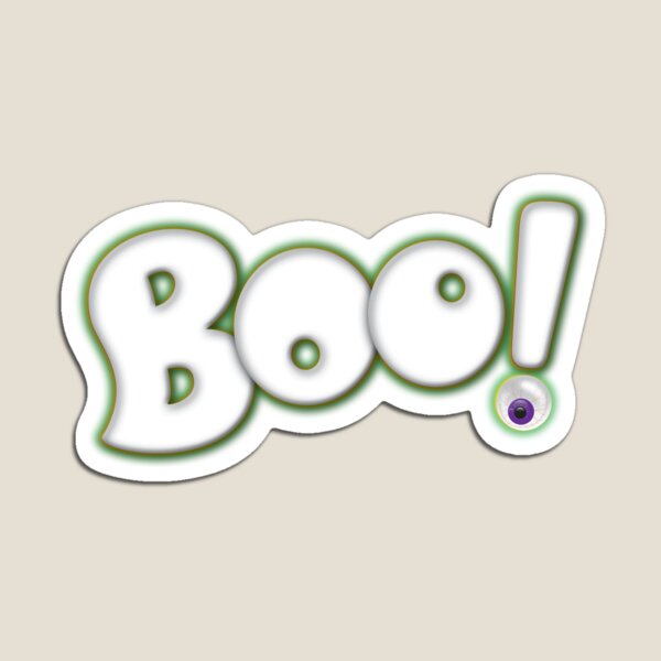 Imán «Diseño de tipo Boo de dibujos animados - Letras de mano de ...