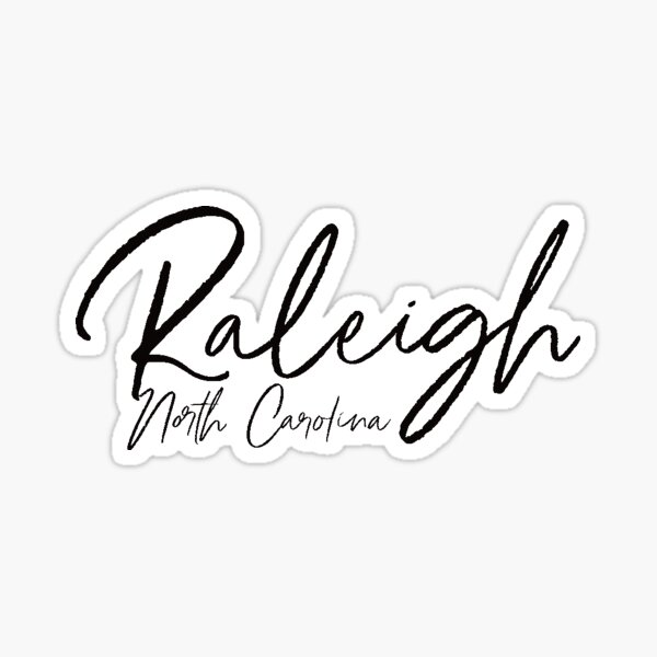 "Raleigh, North Carolina" Sticker for Sale by pettitcreative | Redbubble