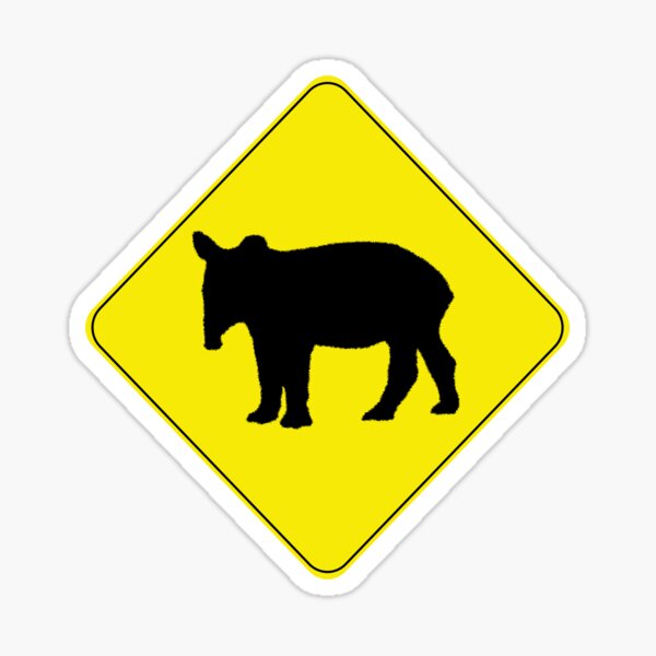 "Tapir Crossing" Sticker by DILLIGAF | Redbubble