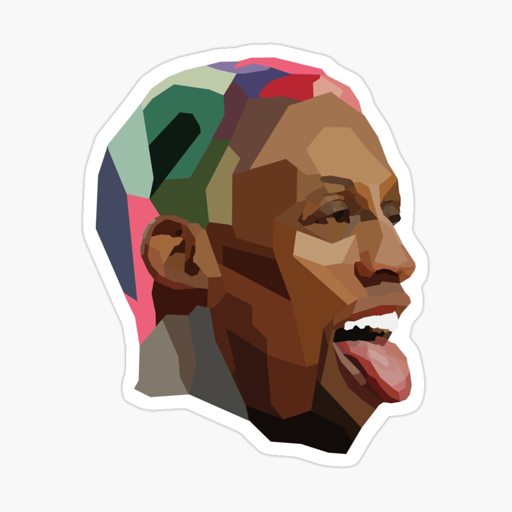 Geometric Design of Dennis Rodman Art & Collectibles Prints Digital ...