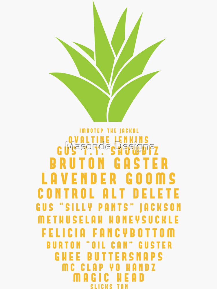 "The Many Nicknames Of Burton Guster" Sticker for Sale by SerenaMasonde ...