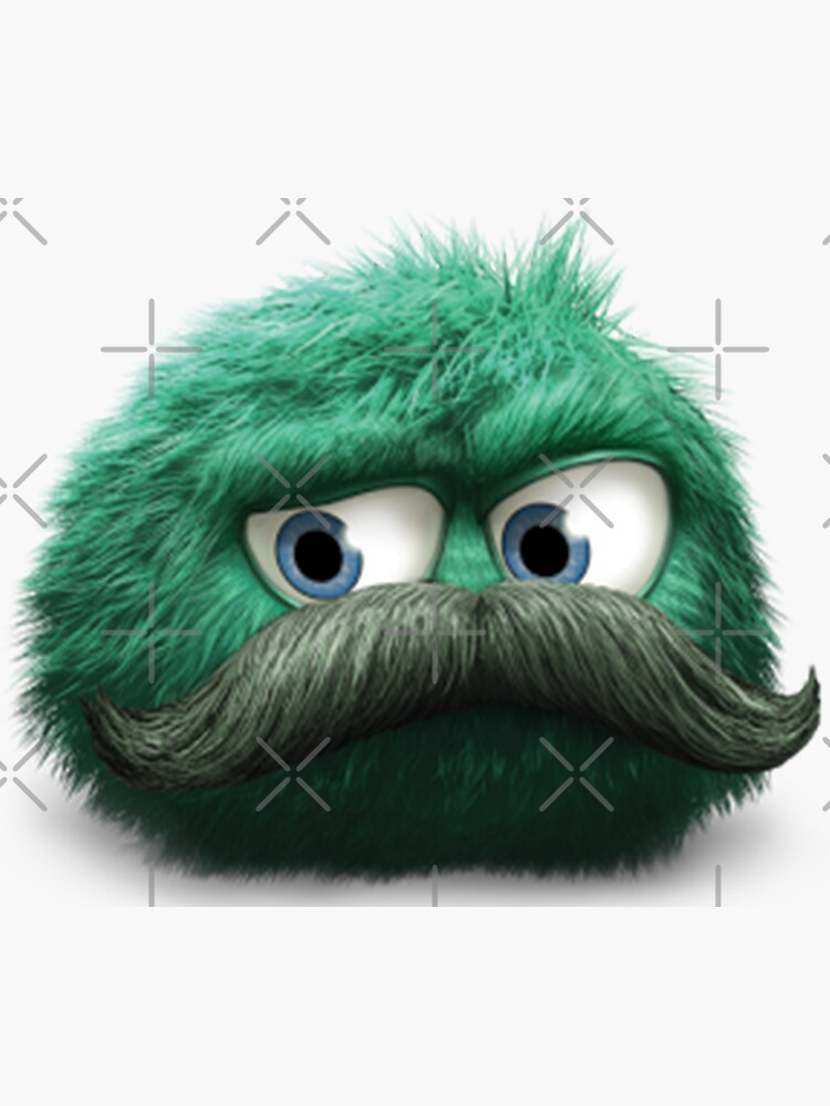 "Mustache Ball Face" Sticker by AdlDisEye | Redbubble