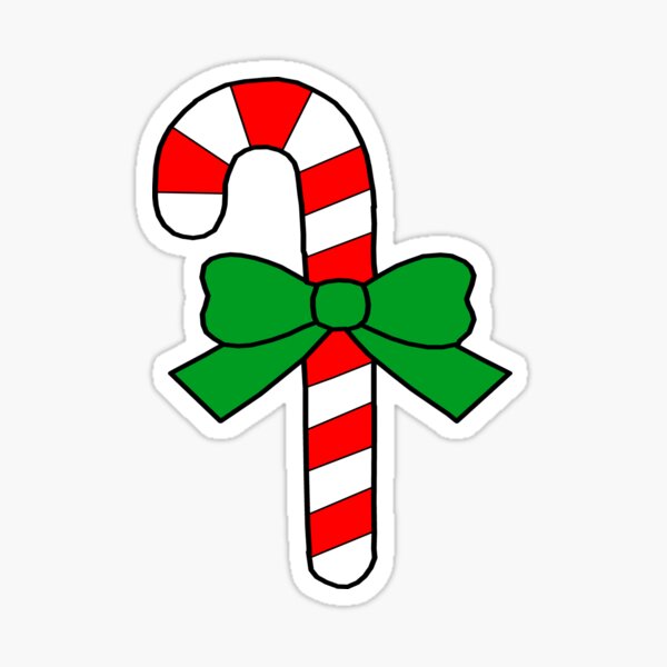 "Candy cane" Sticker for Sale by chantelle bezant | Redbubble