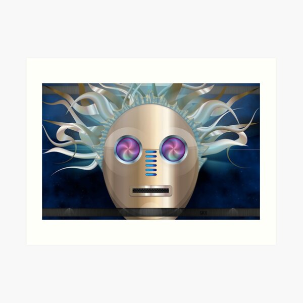 "Robot Face" Art Print for Sale by CrickettGrrrl | Redbubble