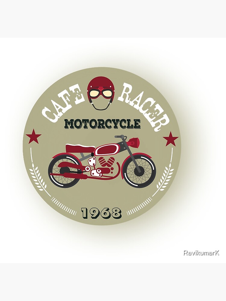 "bike cafe racer logo" Poster for Sale by RavikumarK | Redbubble