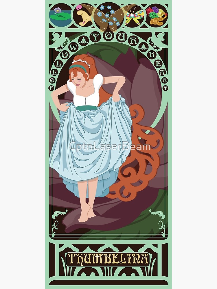 Thumbelina Nouveau Thumbelina Poster For Sale By Cptnlaserbeam Redbubble