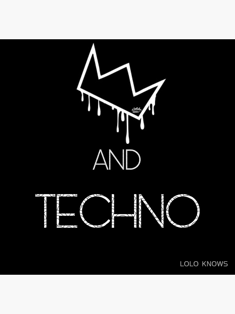 "CROWN AND TECHNO" Sticker by LoloKnows | Redbubble