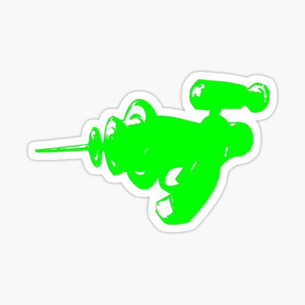 "Alien Ray Gun - Green" Sticker for Sale by babydollchic | Redbubble