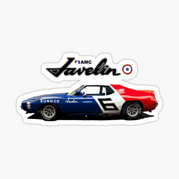 "1970 AMC Javelin SCCA Trans AM Race Car" Sticker for Sale by ...