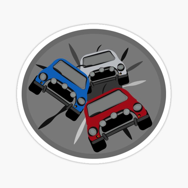 "Classic Italian Job Minis" Sticker for Sale by MyAutoOutlet | Redbubble