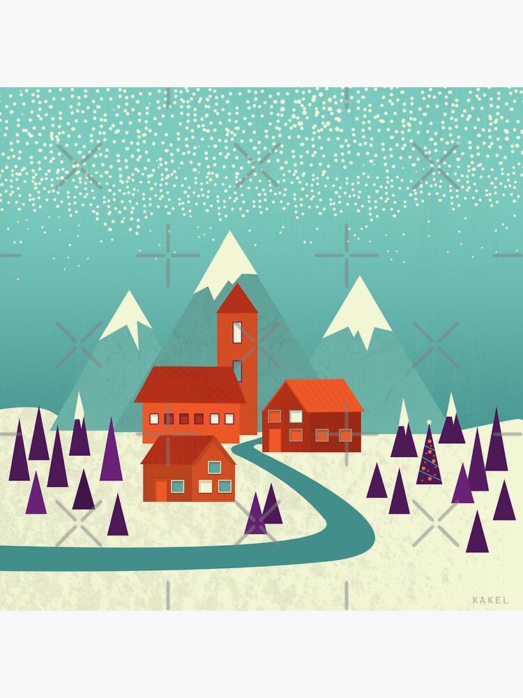 "Village" Sticker by Kakel | Redbubble