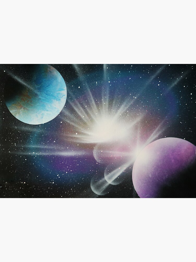 "Outer Space Planets and Nebula Spray Paint" Sticker by Soyyostudio ...