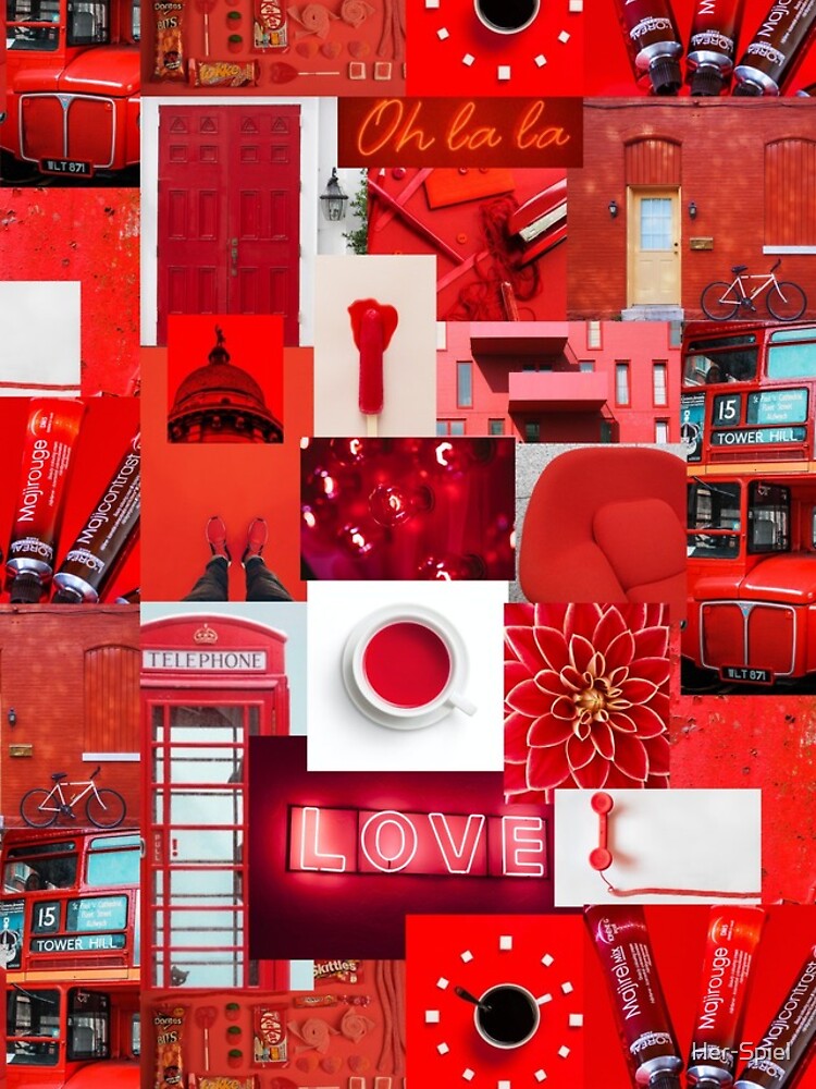 "Red Mood Board" iPhone Case for Sale by Her-Spiel | Redbubble