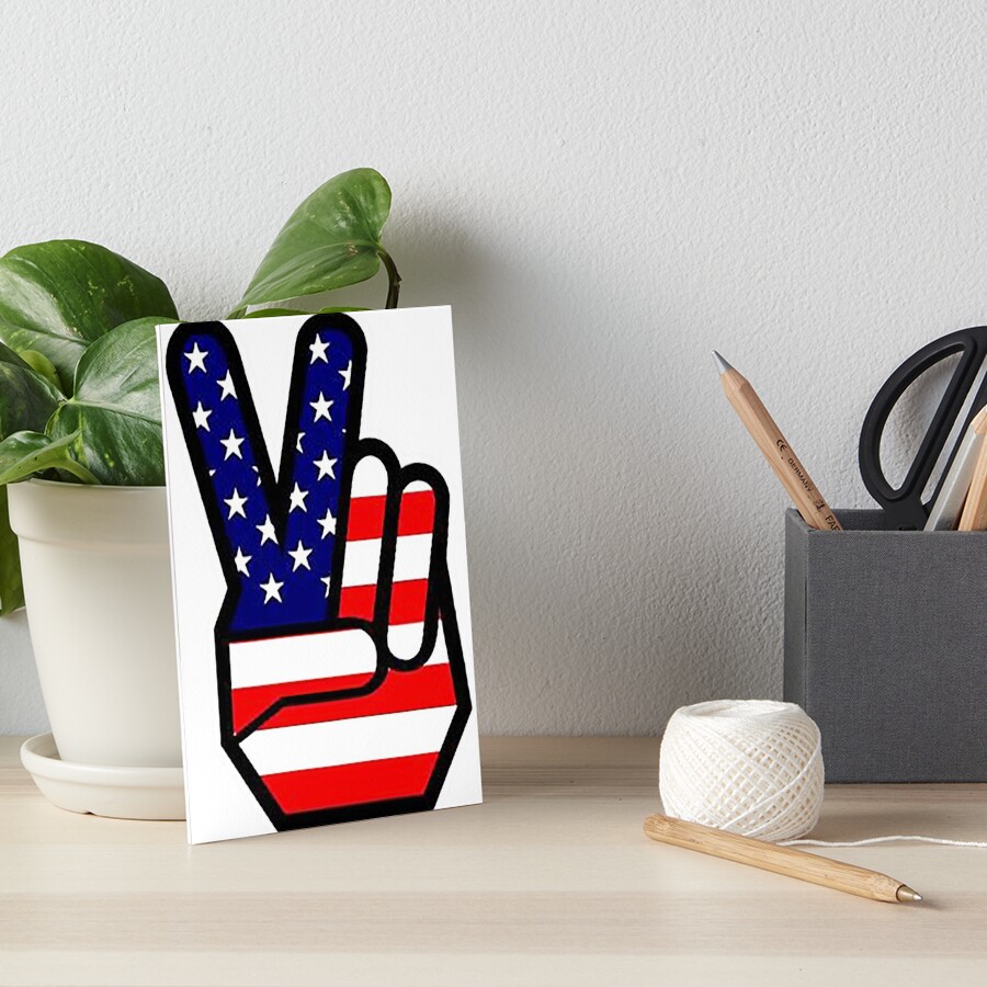 "Peace sign HAND American Flag" Poster for Sale by thatstickerguy ...