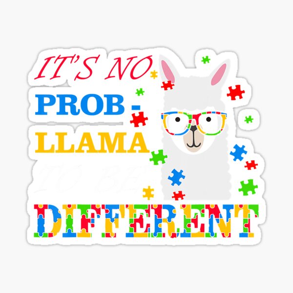 "Llama Autism Awareness To Be Different Autistic Neurodiversity ...