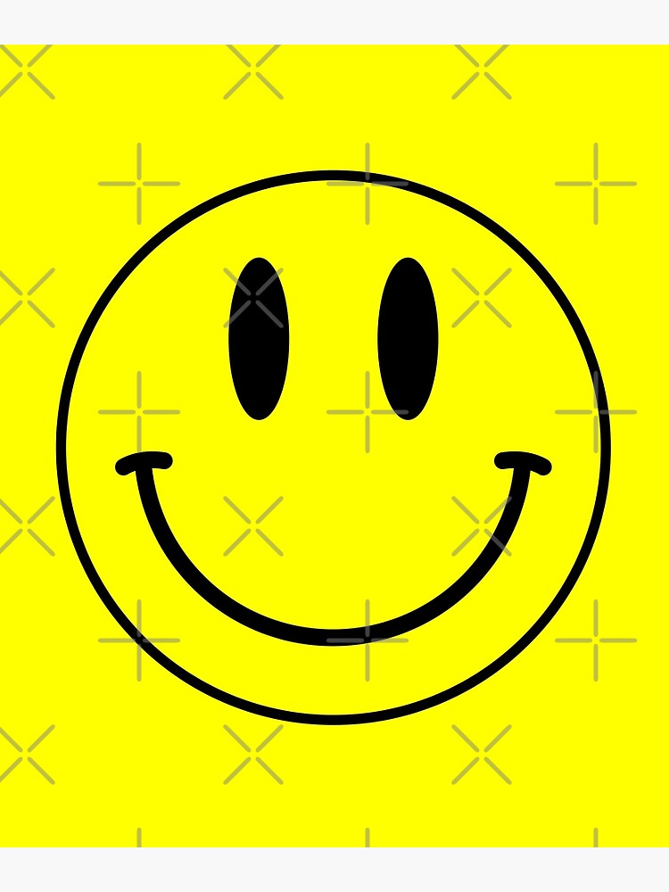 "Acid House Smile Face" Poster by Chairboy | Redbubble