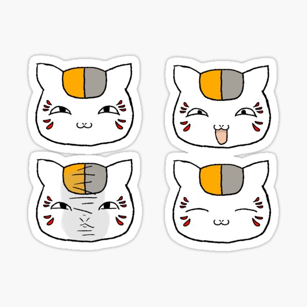 "Nyanko Sensei Emoticons!!" Sticker for Sale by lizmango | Redbubble