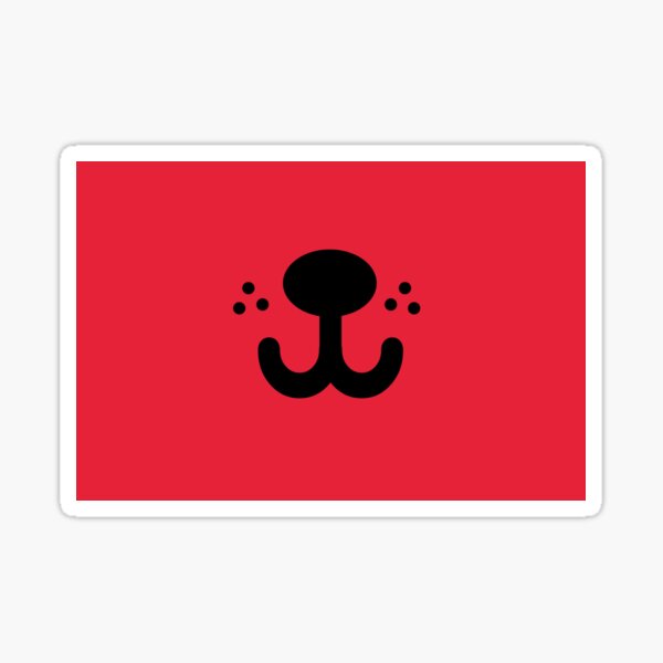 "Red Dog Mask" Sticker for Sale by haberdasher92 | Redbubble