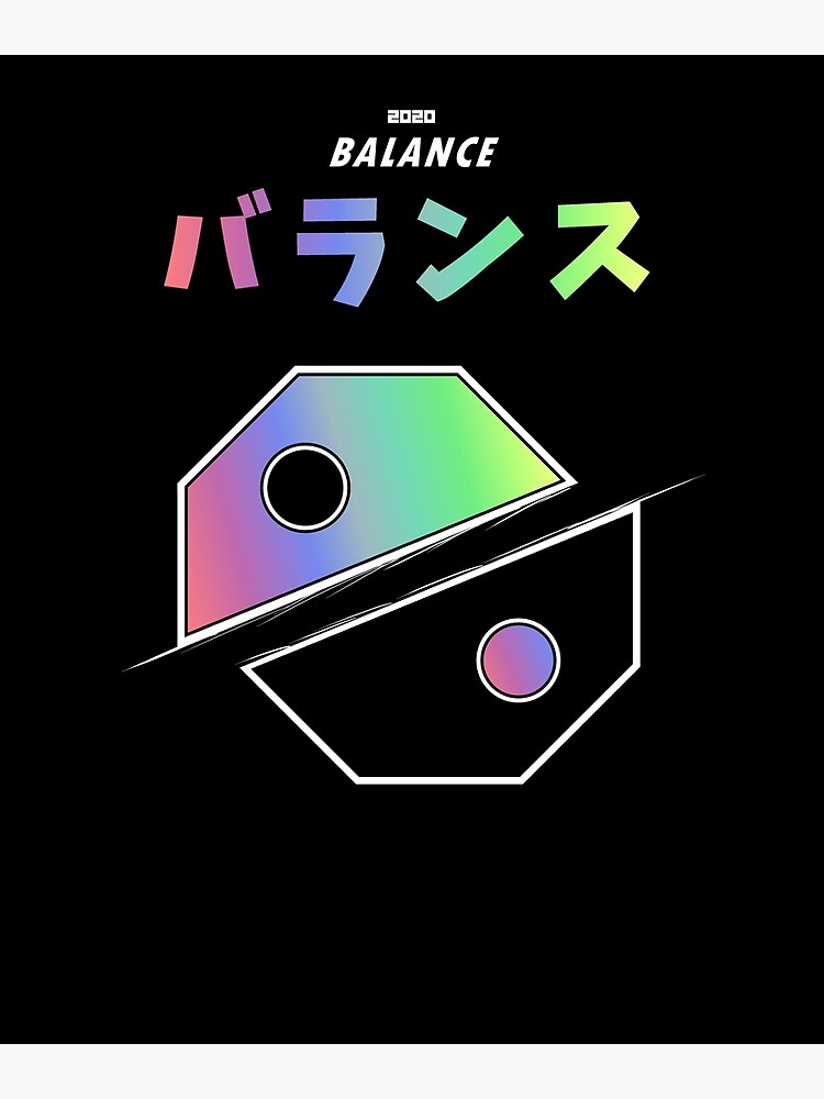 "Kanji Balance Rainbow" Poster by ChrisRedDesign | Redbubble