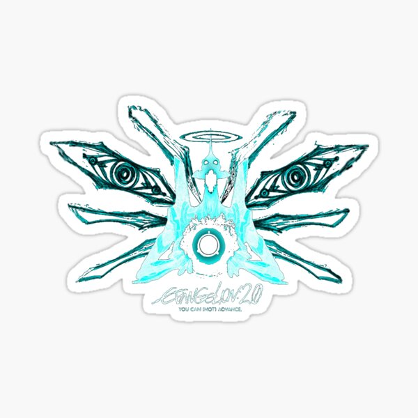 "Evangelion 2.0 - EVA UNIT 01 Angel Logo" Sticker by Peter082790 ...