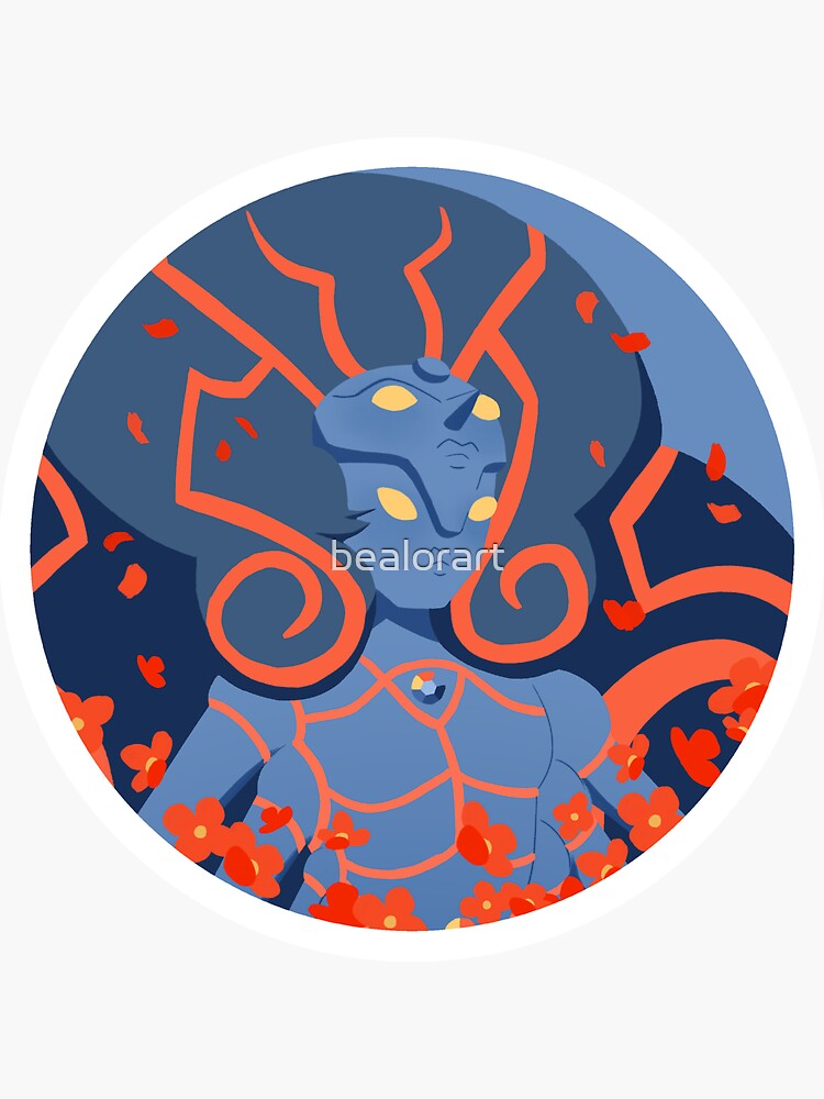 "Pastel Obsidian portrait" Sticker for Sale by bealorart | Redbubble