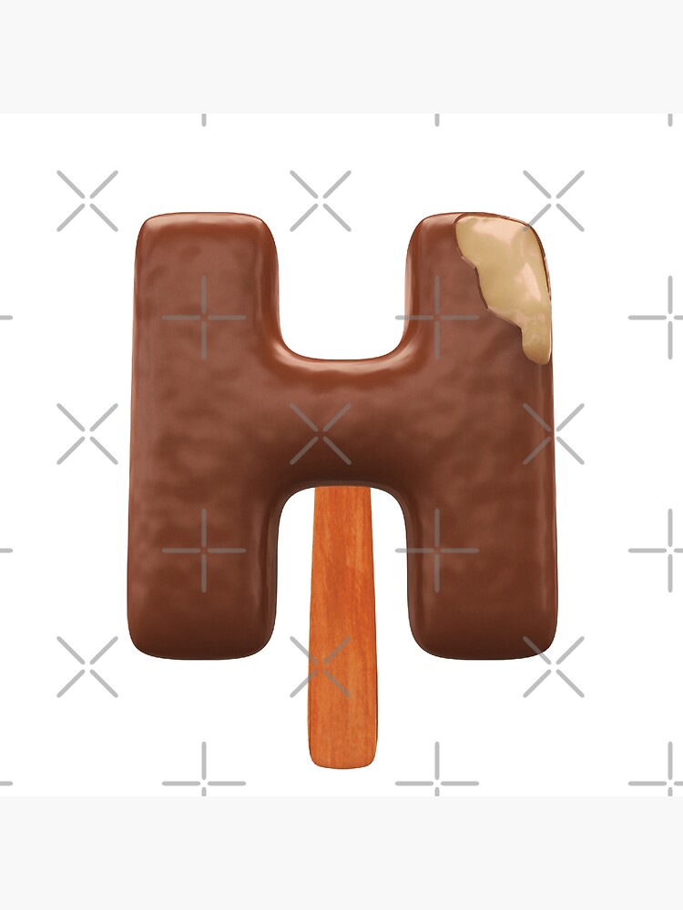 Póster «H Helado H Letra 3d Alfabeto Chocolate» de HelloFromAja | Redbubble