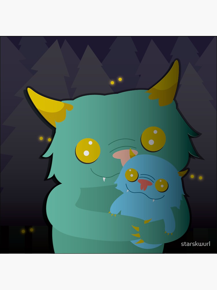 "Monster Hug" Sticker by starskwurl | Redbubble