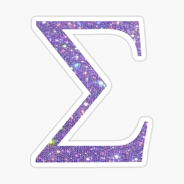 "Glitter Sigma" Sticker by kayxos | Redbubble