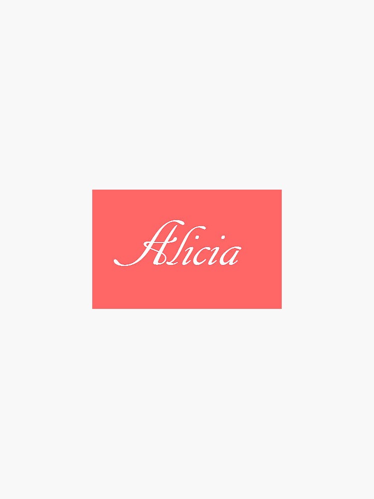 "Alicia" Sticker for Sale by tmntphan | Redbubble